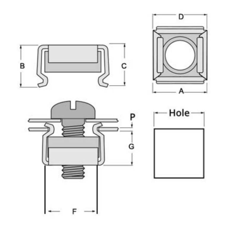 Cage Nut for Server Rack Mount | Cage Nut Supplier Malaysia