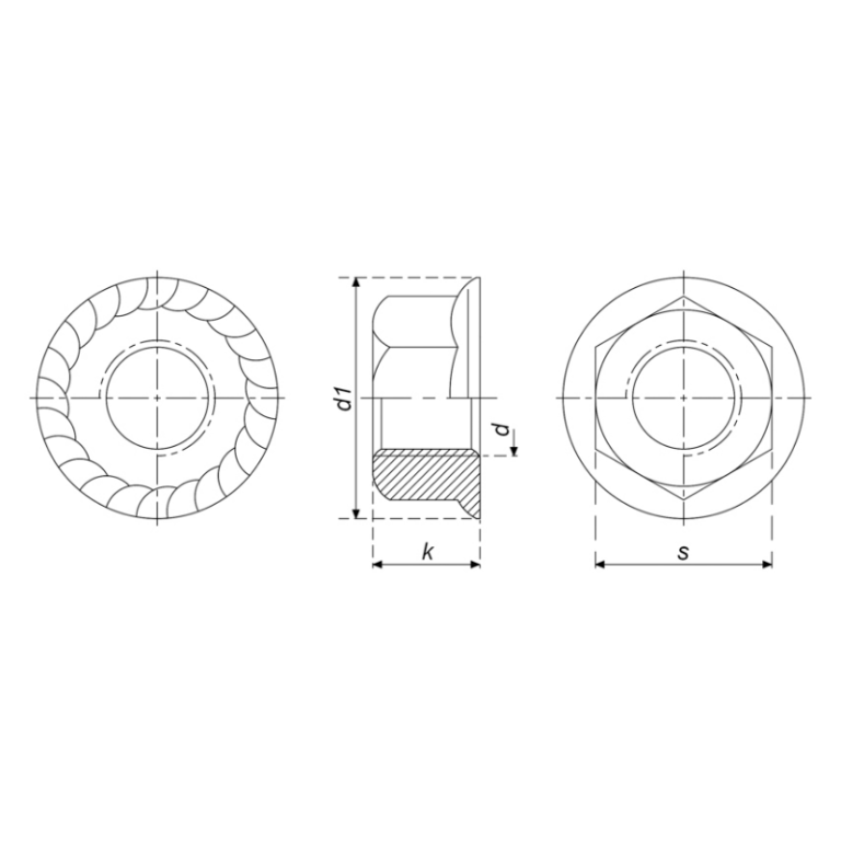 Flange Nut DIN 6923 - Uni Circle Fasteners Sdn Bhd