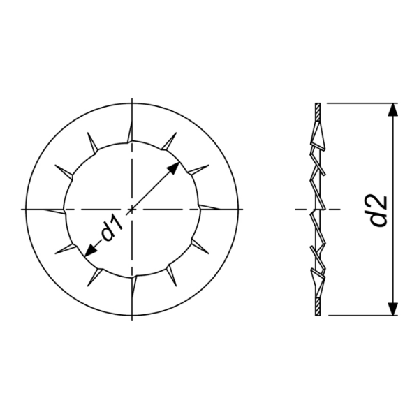 Internal Serrated Lock Washer DIN 6798 J | Serrated Lock Washer ...