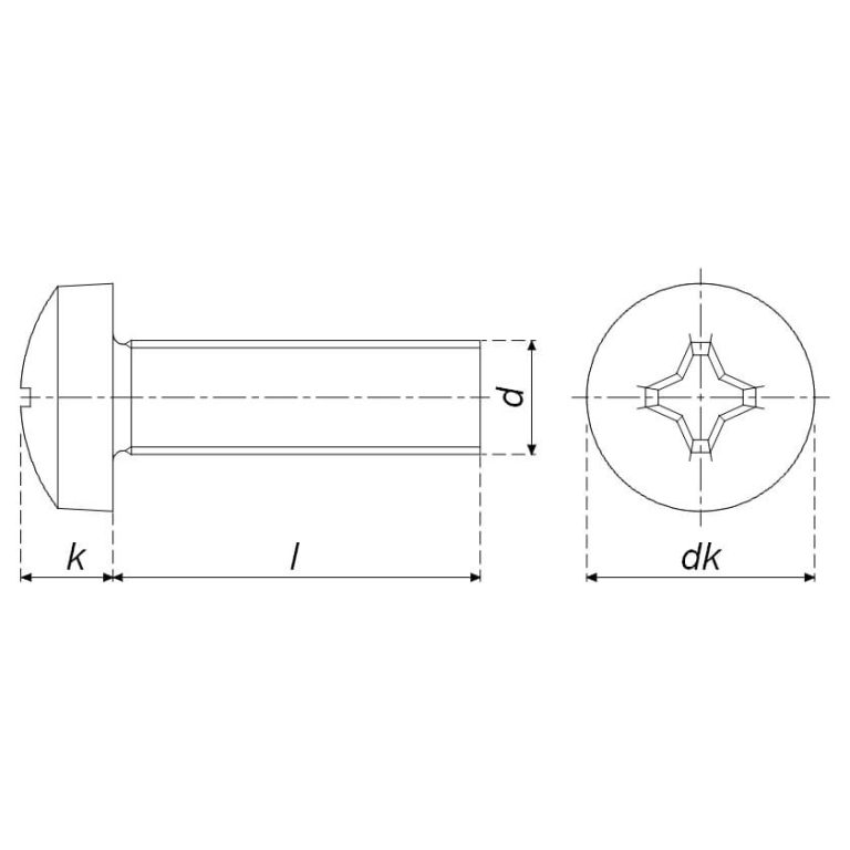 Pan Head Machine Screw DIN 7985 - Uni Circle Fasteners Sdn Bhd