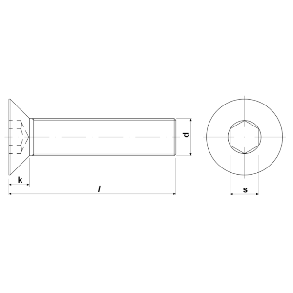 Socket Countersunk Cap Screw DIN 7991 - Uni Circle Fasteners Sdn Bhd