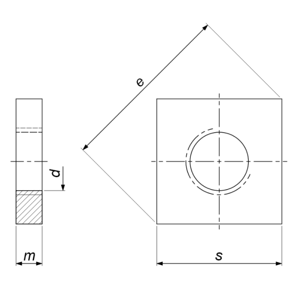Square Thin Nut DIN 562 - Uni Circle Fasteners Sdn Bhd