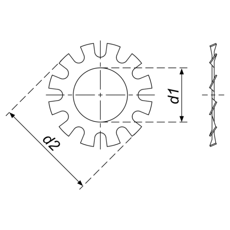 External Tooth Lock Washer DIN 6797 A | Tooth Lock Washer Supplier Malaysia