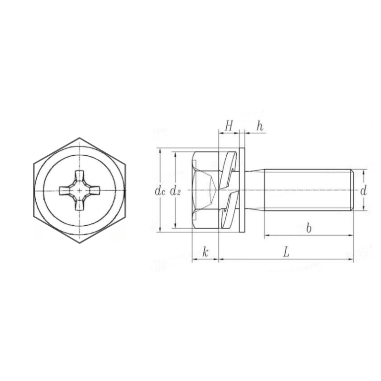 Hex Sems Screw - Uni Circle Fasteners Sdn Bhd
