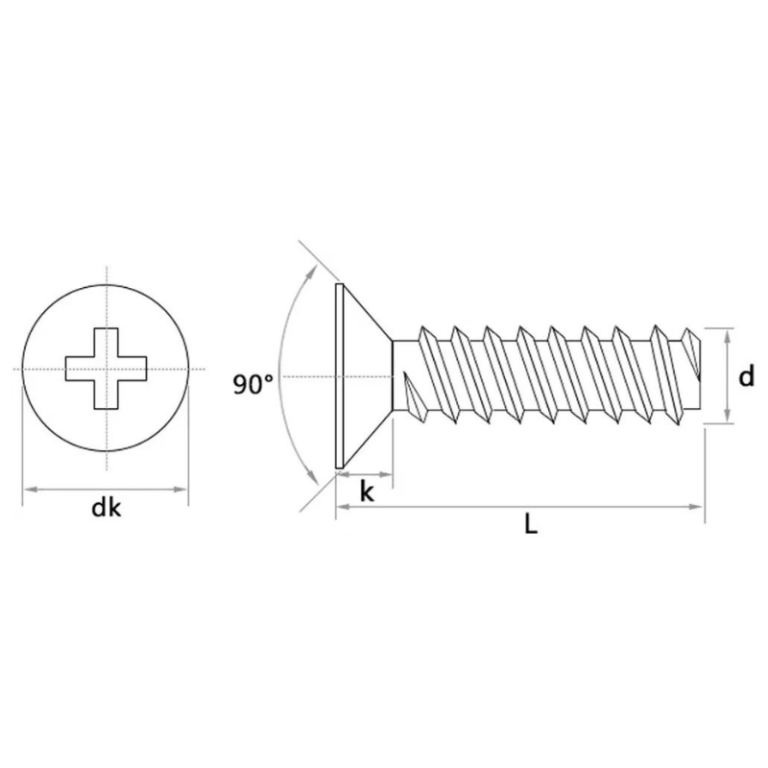 Self Tapping Screw Type KB - Uni Circle Fasteners Sdn Bhd